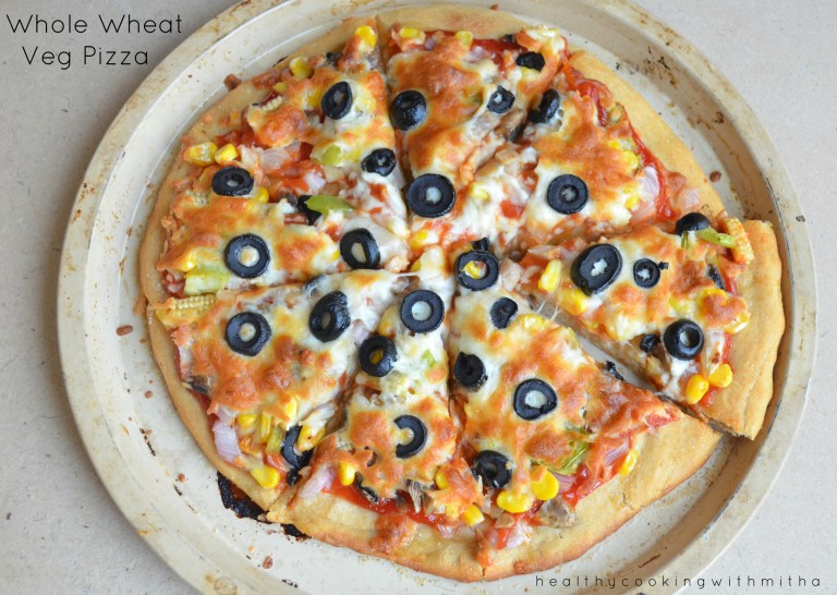 Whole wheat Vegetable Pizza | Healthy cooking with Mitha