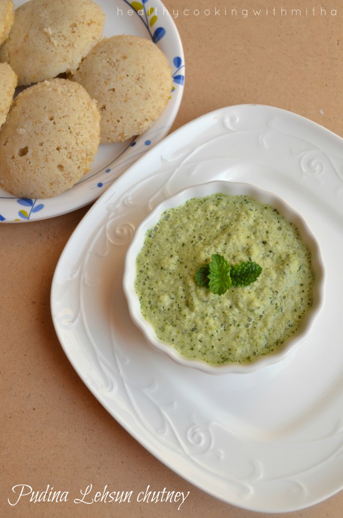 Pudina Lehsun chutney | Mint garlic chutney | Healthy cooking with Mitha