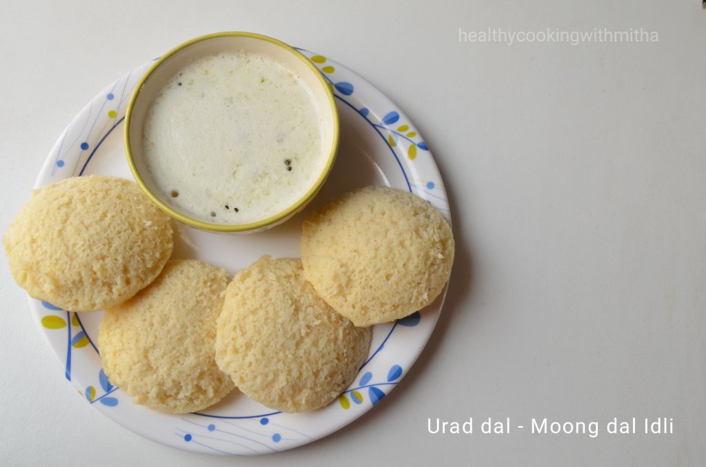 Urad Moong dal idli | No rice idli | Healthy cooking with Mitha
