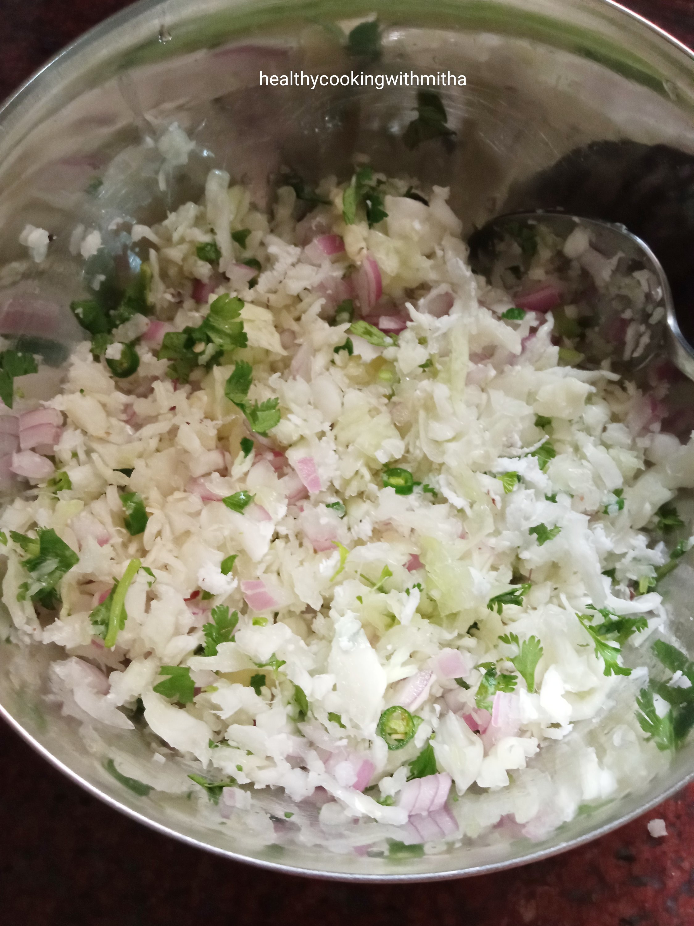 Cabbage Kosambari | Easy Cabbage salad | Healthy cooking with Mitha