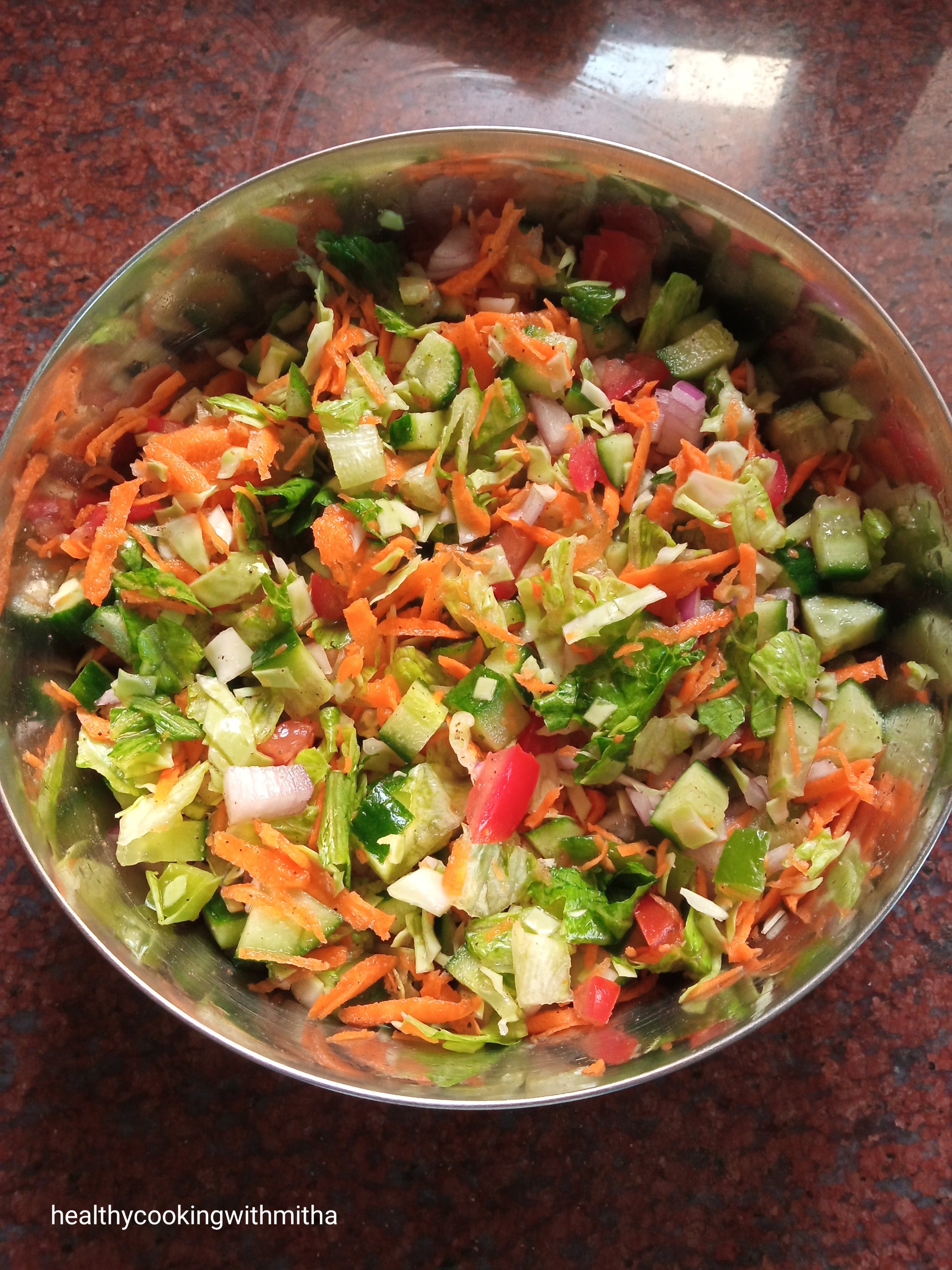 Mixed Vegetable Salad | Simple salad recipe | Healthy cooking with Mitha