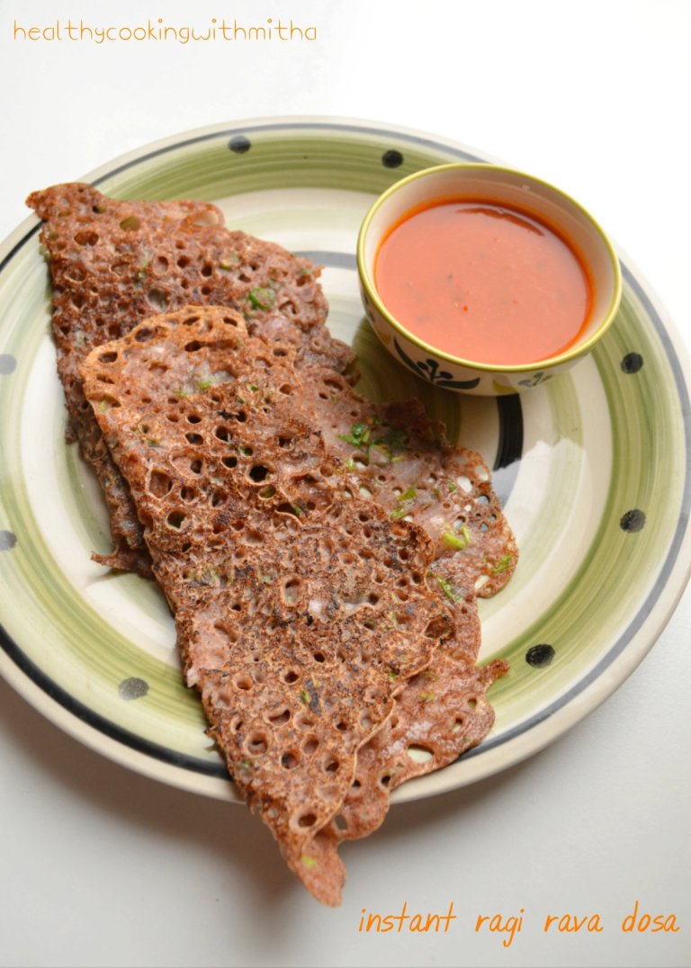 Instant Ragi Rava Dosa | Quick finger millet dosa | Healthy cooking ...