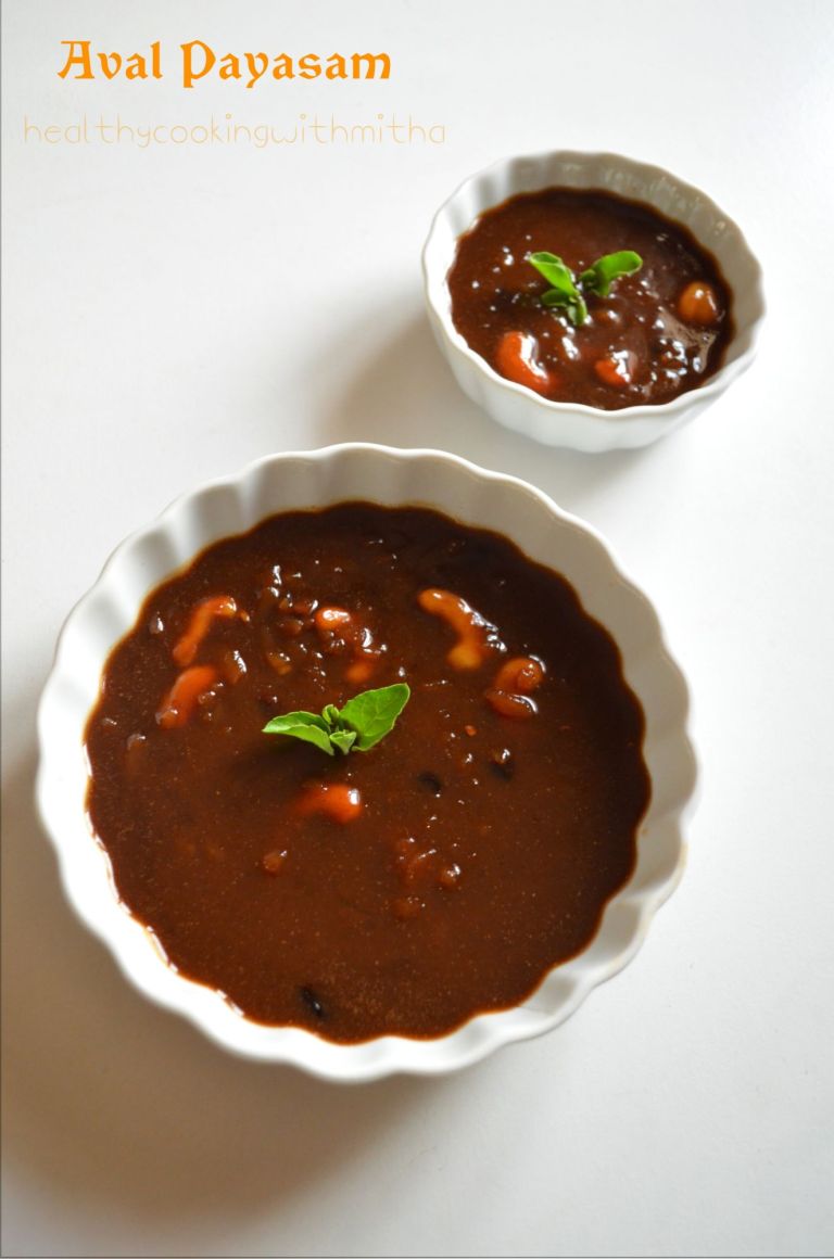 Aval Payasam | Phova godshe | easy sweet with poha | Healthy cooking ...