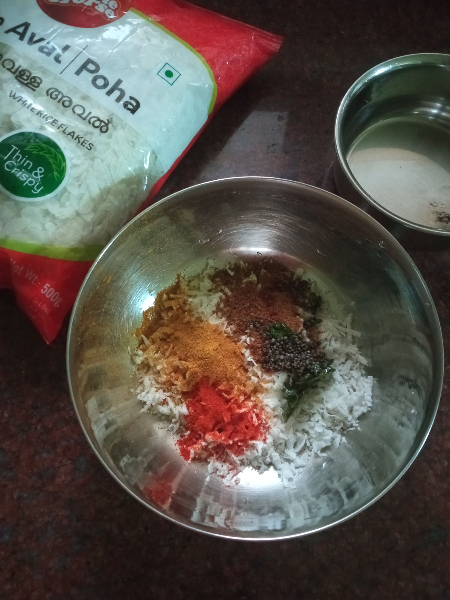 Kananga Usli – Theek phovu | Sweet potato stir fry – Spicy thin Poha ...
