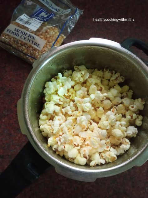 Homemade popcorn| Easy popcorn recipe from corn kernels | Healthy ...